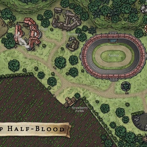 Camp Half-blood Map DIGITAL DOWNLOAD || Percy Jackson Camp Map || PJO ...