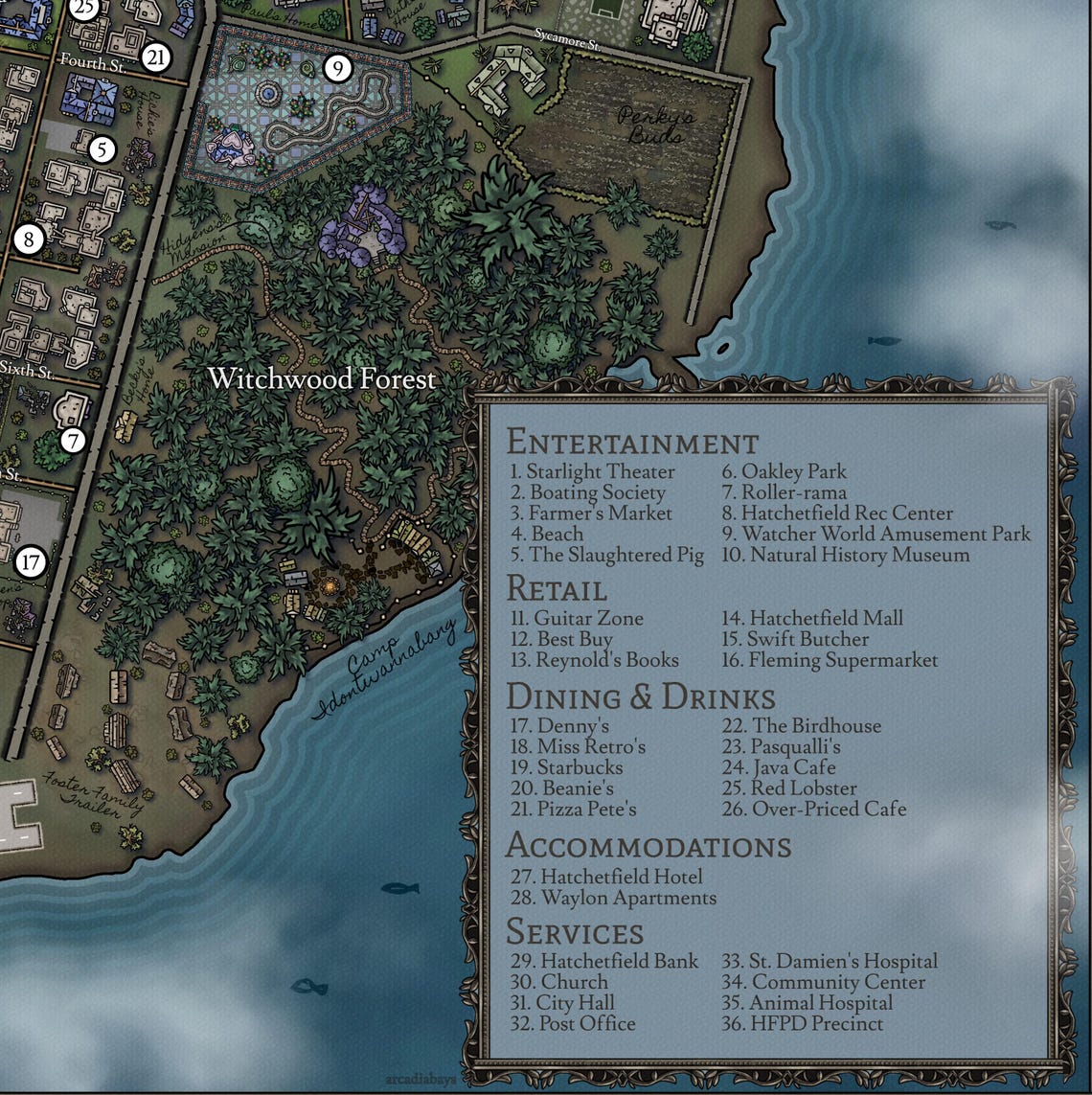 Hatchetfield Map DIGITAL DOWNLOAD || Team Starkid Musicals Merch ...