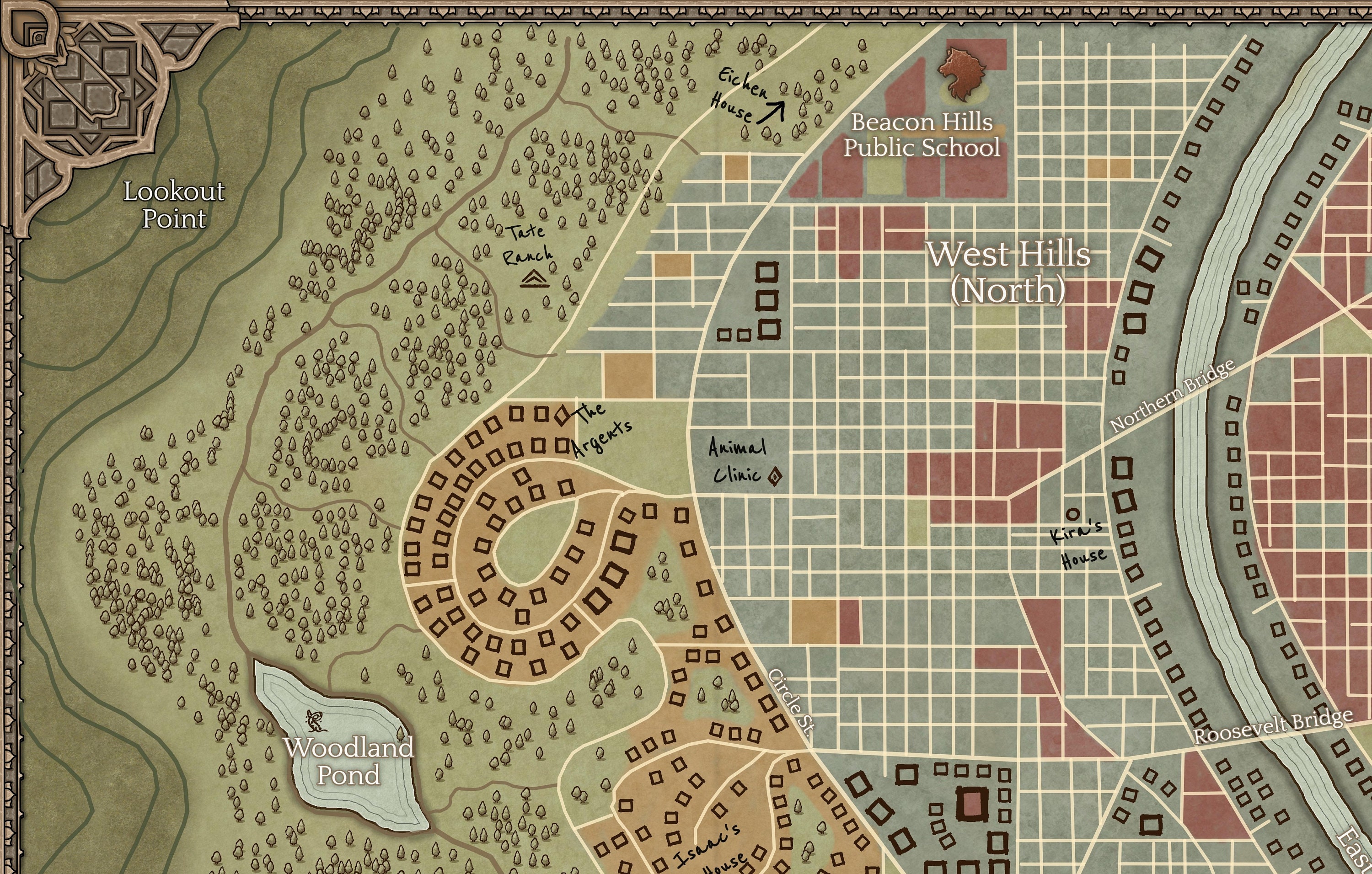 Beacon Hills Map DIGITAL DOWNLOAD || Teen Wolf Art Print Poster - Etsy