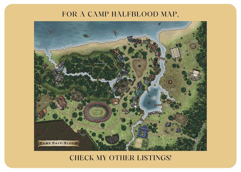 Camp Jupiter Map DIGITAL DOWNLOAD Percy Jackson Roman Camp Map PJO ...