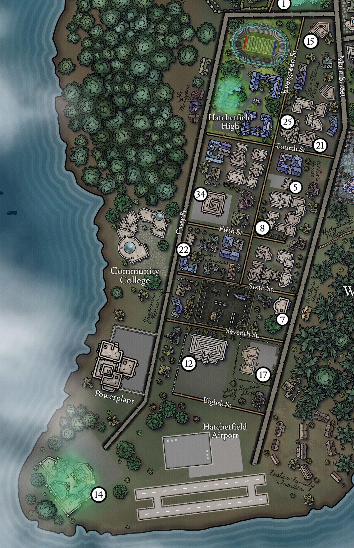 Hatchetfield Map DIGITAL DOWNLOAD || Team Starkid Musicals Merch ...