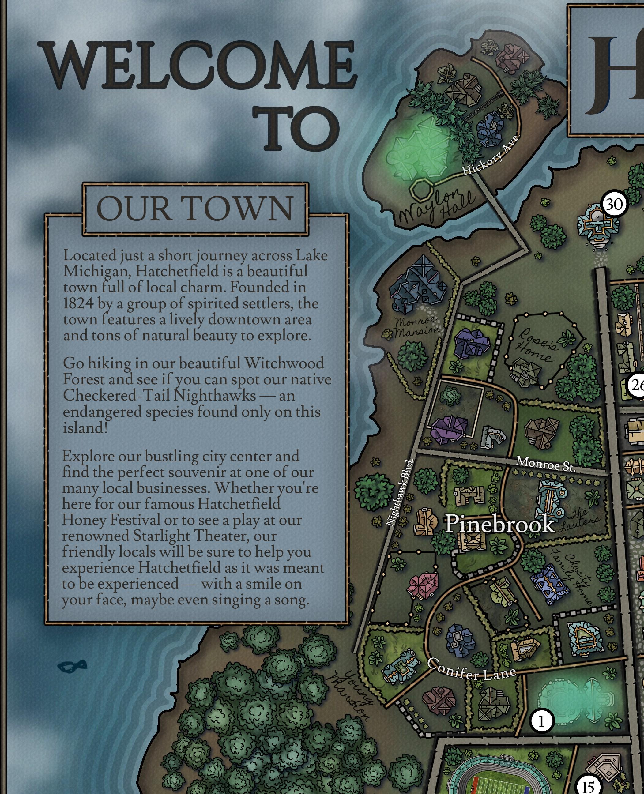 Hatchetfield Map DIGITAL DOWNLOAD || Team Starkid Musicals Merch ...