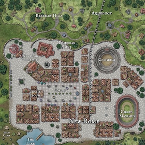 Camp Jupiter Map DIGITAL DOWNLOAD || Percy Jackson Roman Camp Map ...