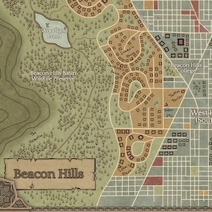 Beacon Hills Map DIGITAL DOWNLOAD || Teen Wolf Art Print Poster - Etsy