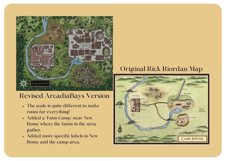 Camp Jupiter Map DIGITAL DOWNLOAD Percy Jackson Roman Camp Map PJO ...