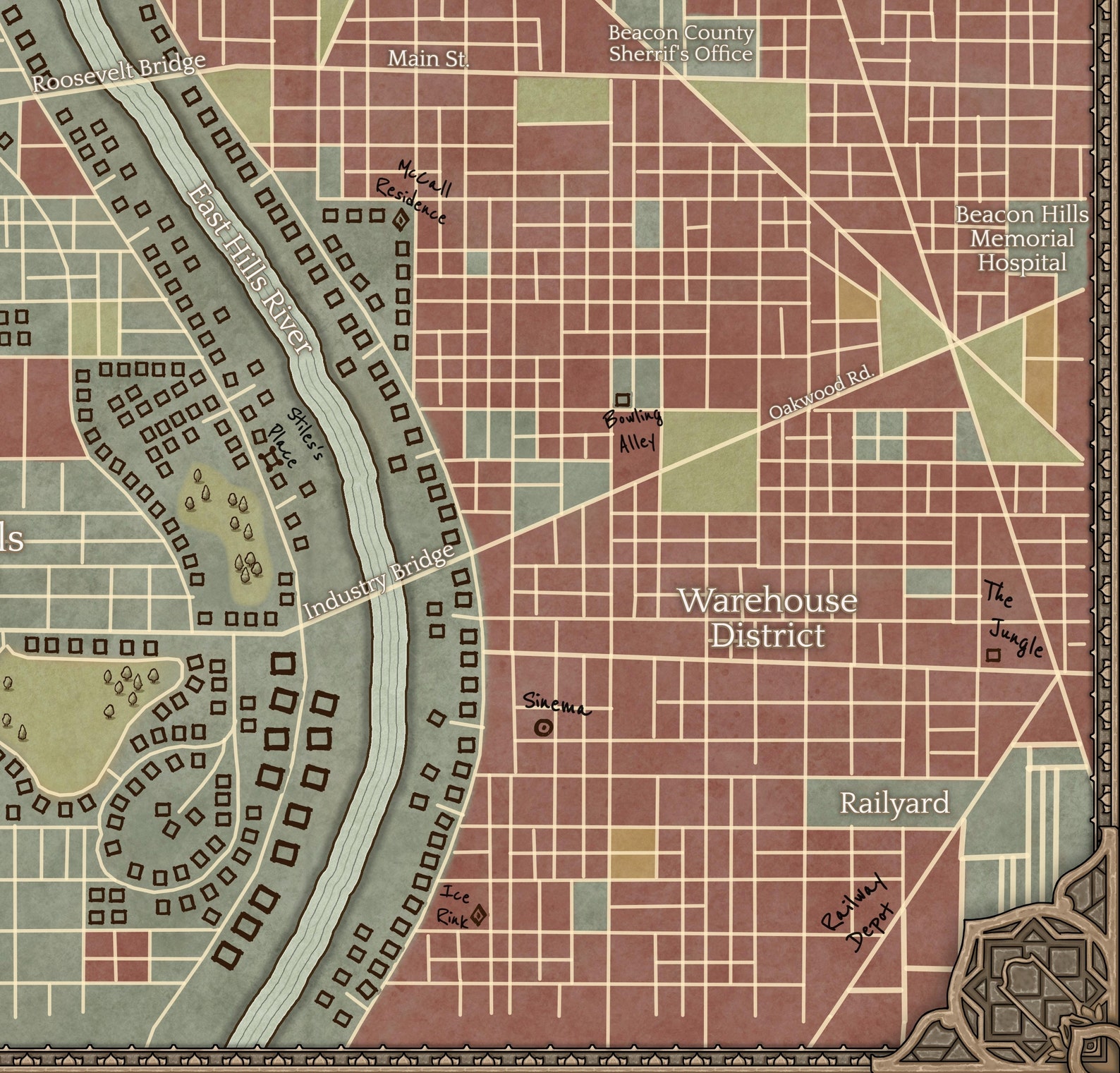 Beacon Hills Map DIGITAL DOWNLOAD || Teen Wolf Art Print Poster - Etsy