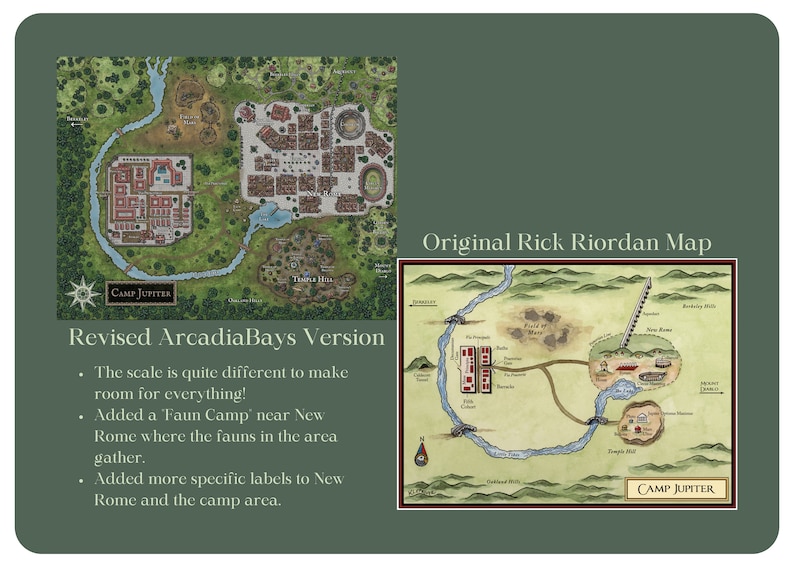 Camp Jupiter Map DIGITAL DOWNLOAD Percy Jackson Roman Camp Map PJO ...