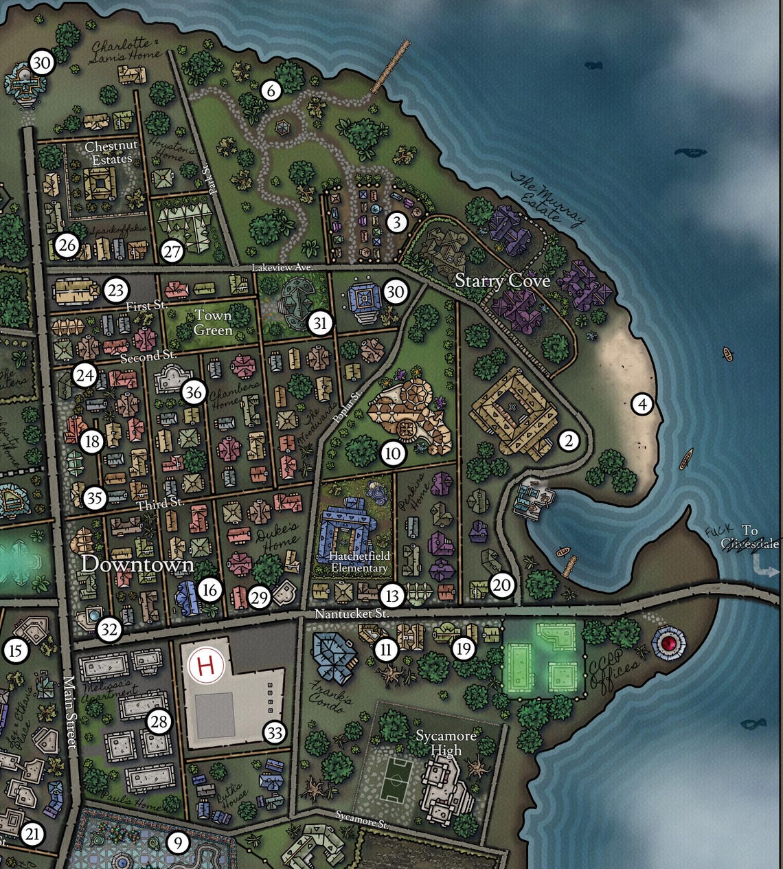 Hatchetfield Map DIGITAL DOWNLOAD || Team Starkid Musicals Merch ...