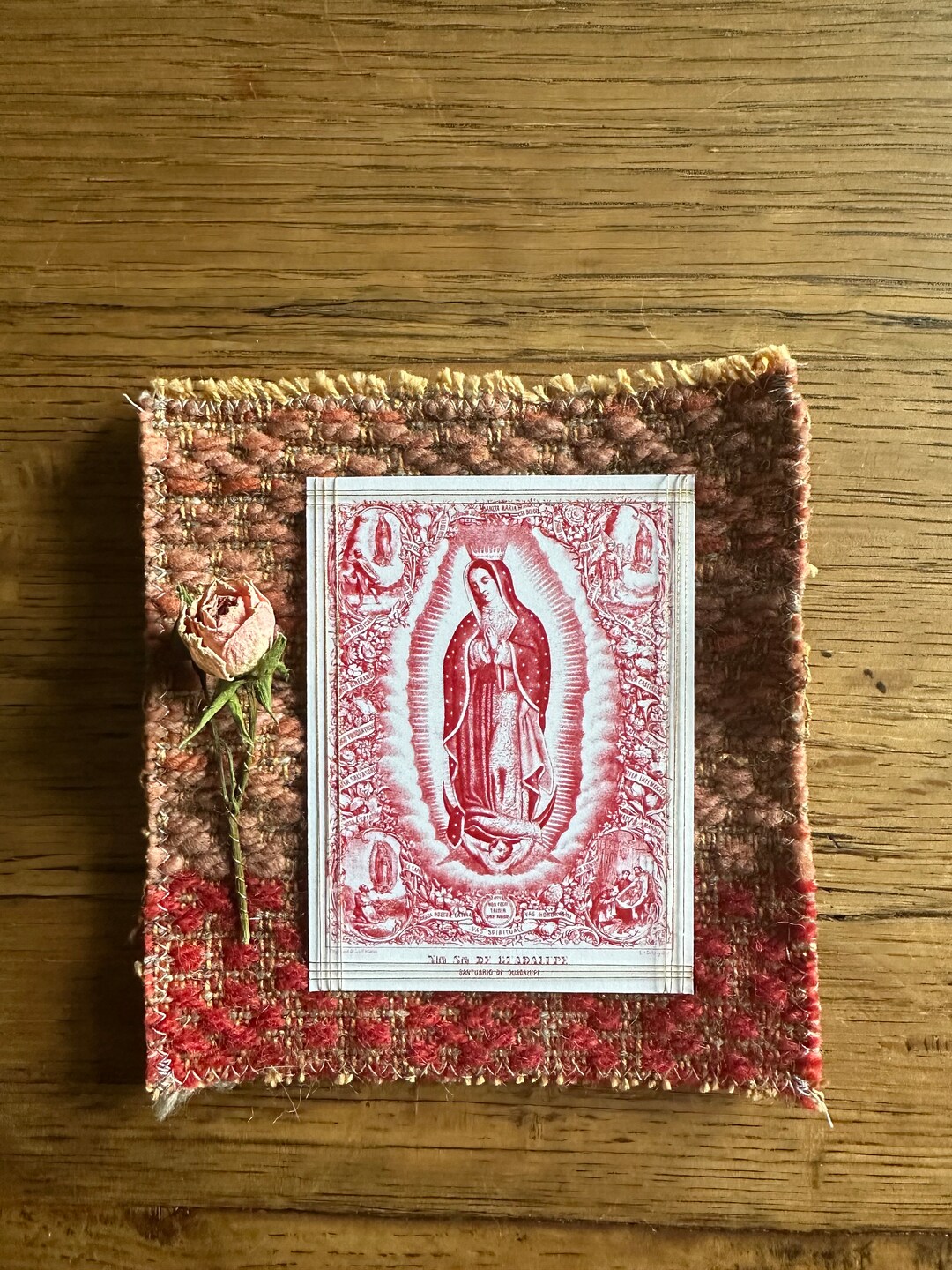 Woven Prayer/portalwoven Cloth, Altar Cloth, Prayer Card, Handwoven ...