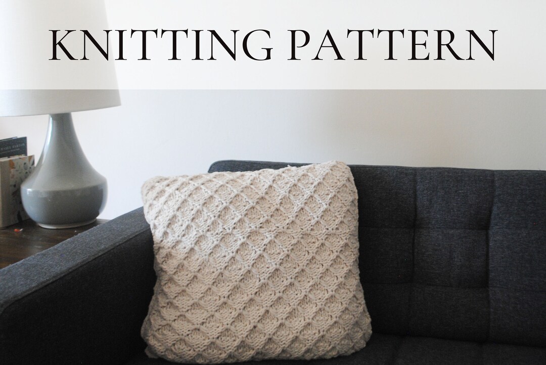 Knitting Pattern // Texture, Beginner, Market Prep, Pillow Cover, Home ...