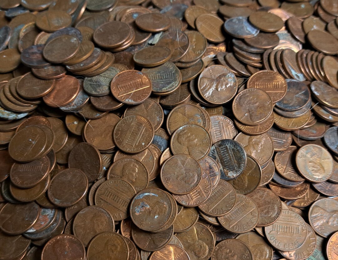 1982 P & D Lincoln Copper Cents Random Coins Picked From Piles of ...
