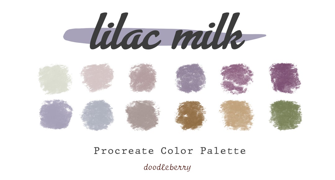 Lilac Milk Color Palette for Procreate - Etsy