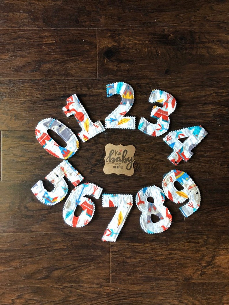 Felt Backed Numbers Fabric Numbers Single Fabric Ready to - Etsy