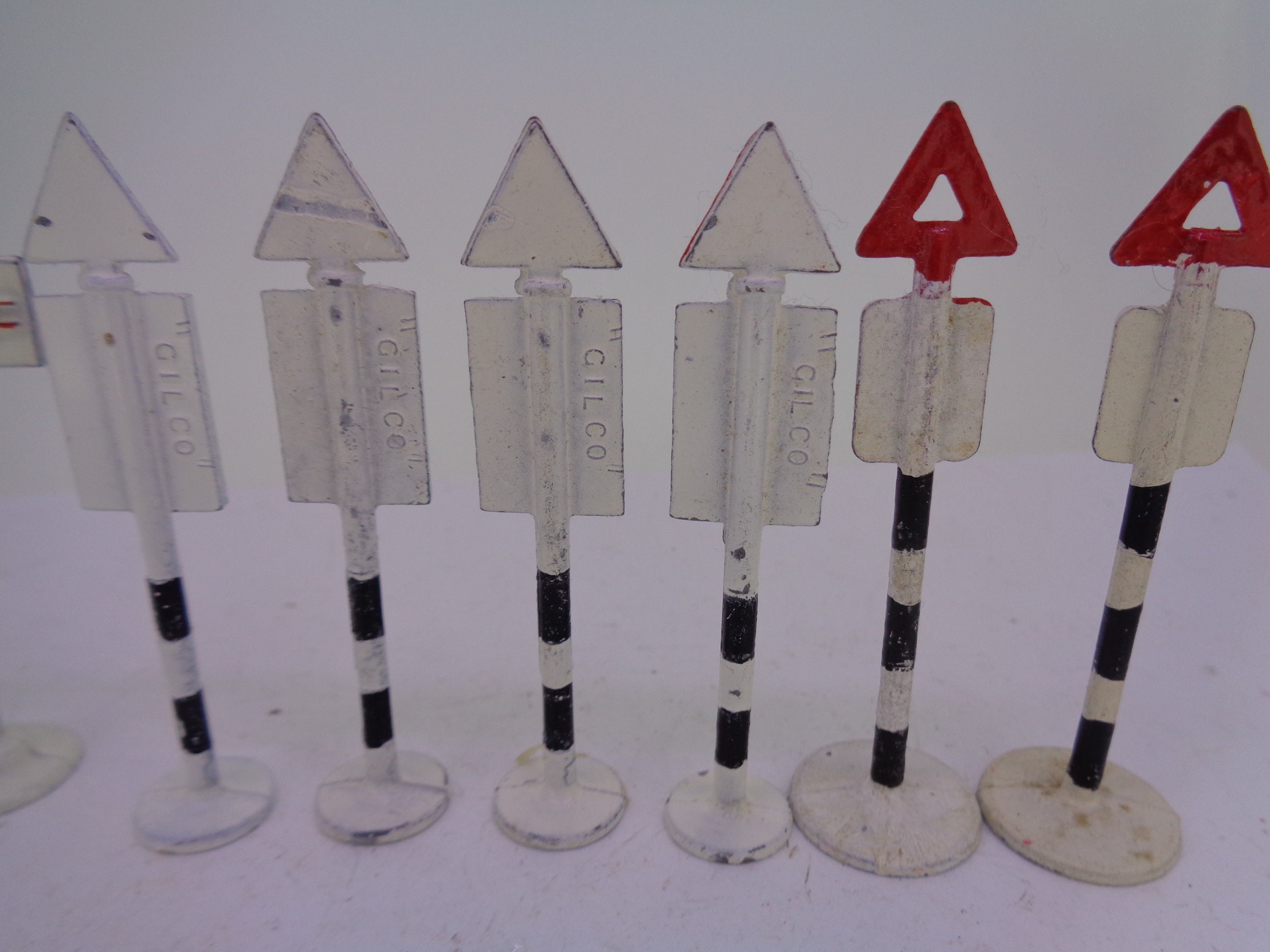 8x Vintage Diecast Road Signs 7cm Tall - Etsy