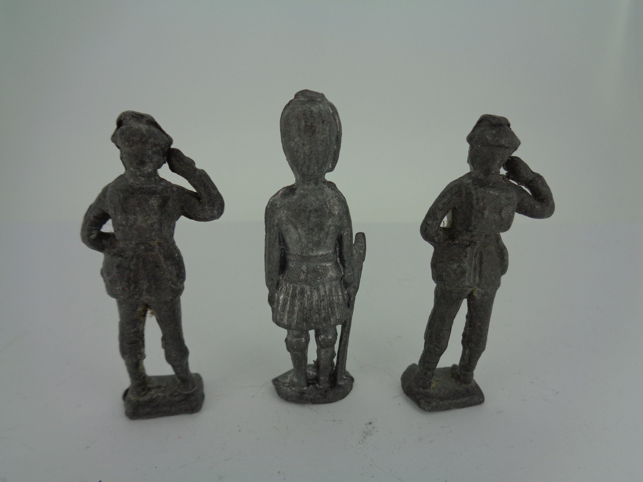 3x Vintage Metal 55mm Miniature Figures Unpainted - Etsy