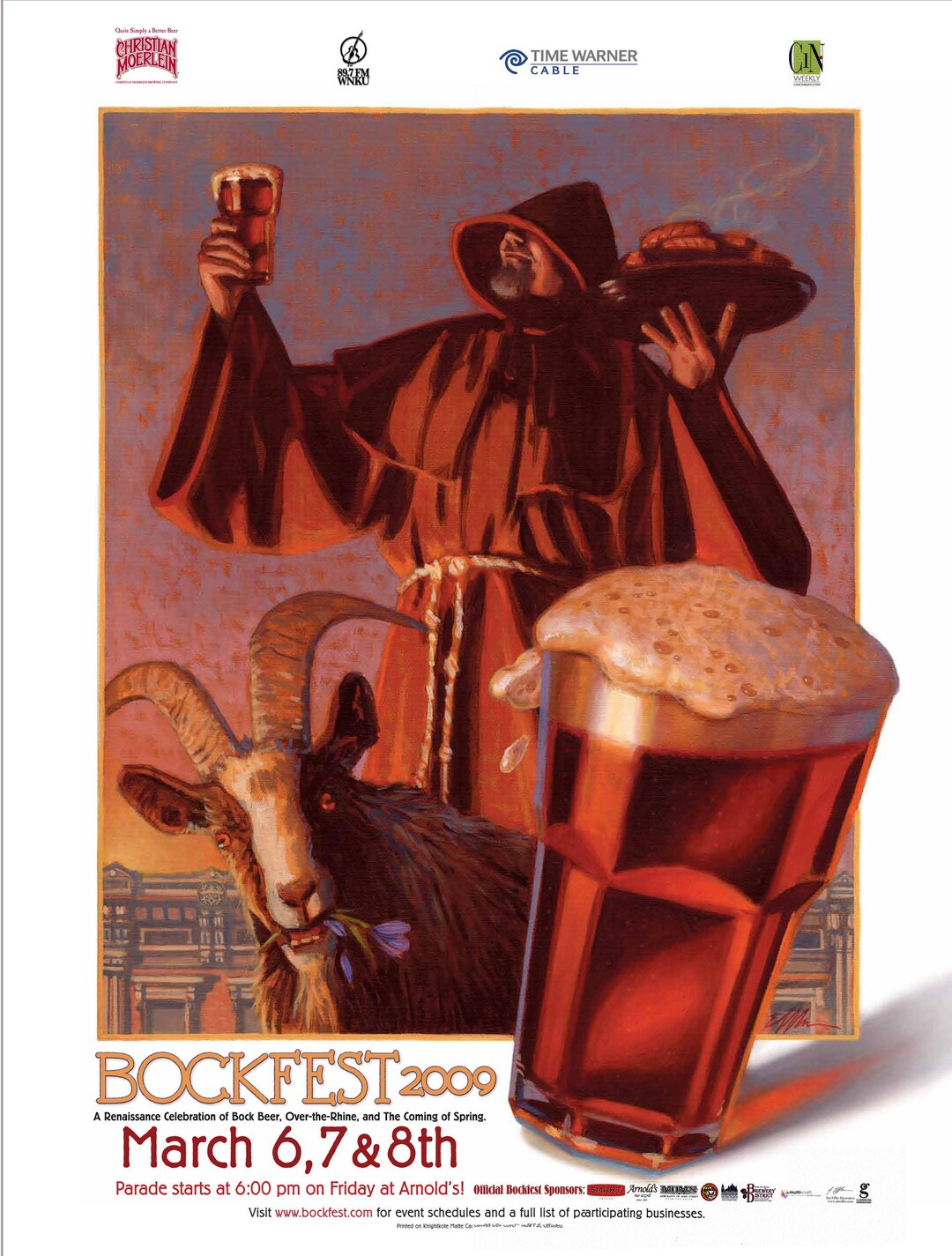 2009 Bockfest Poster, Signed, the Monk, 18x24 Inches - Etsy