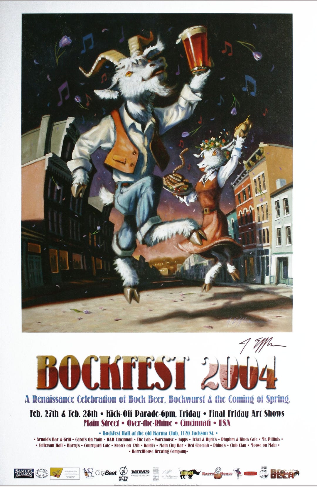 2004 Bockfest Poster, Dancing in the Street, Signed, 17x26 - Etsy