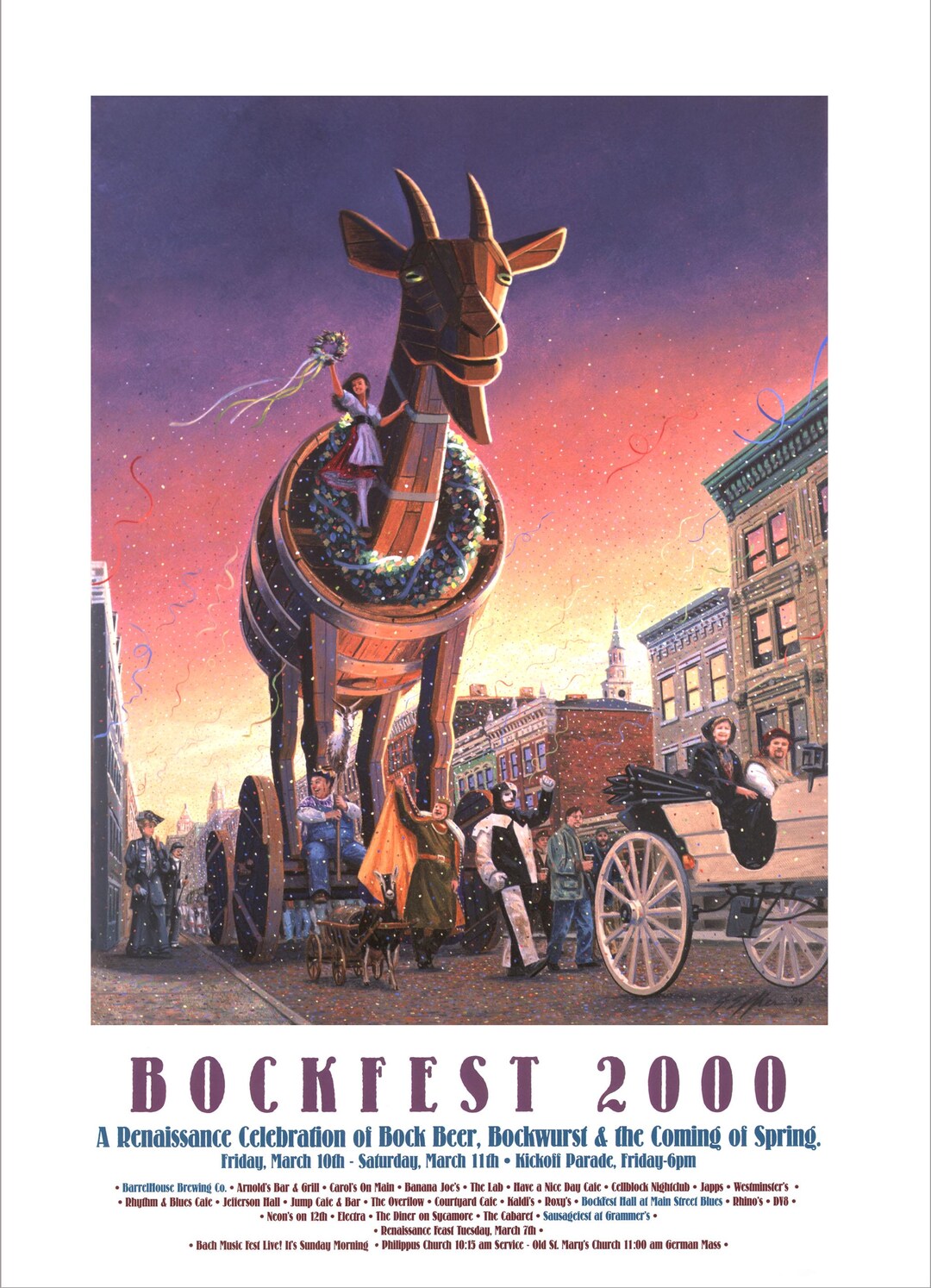 Bockfest 2000 Poster, 20x30 Inches, Signed - Etsy