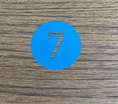 Blue Custom Number Vinyl Floor Decals includes Number 1-25 Blue, Line ...