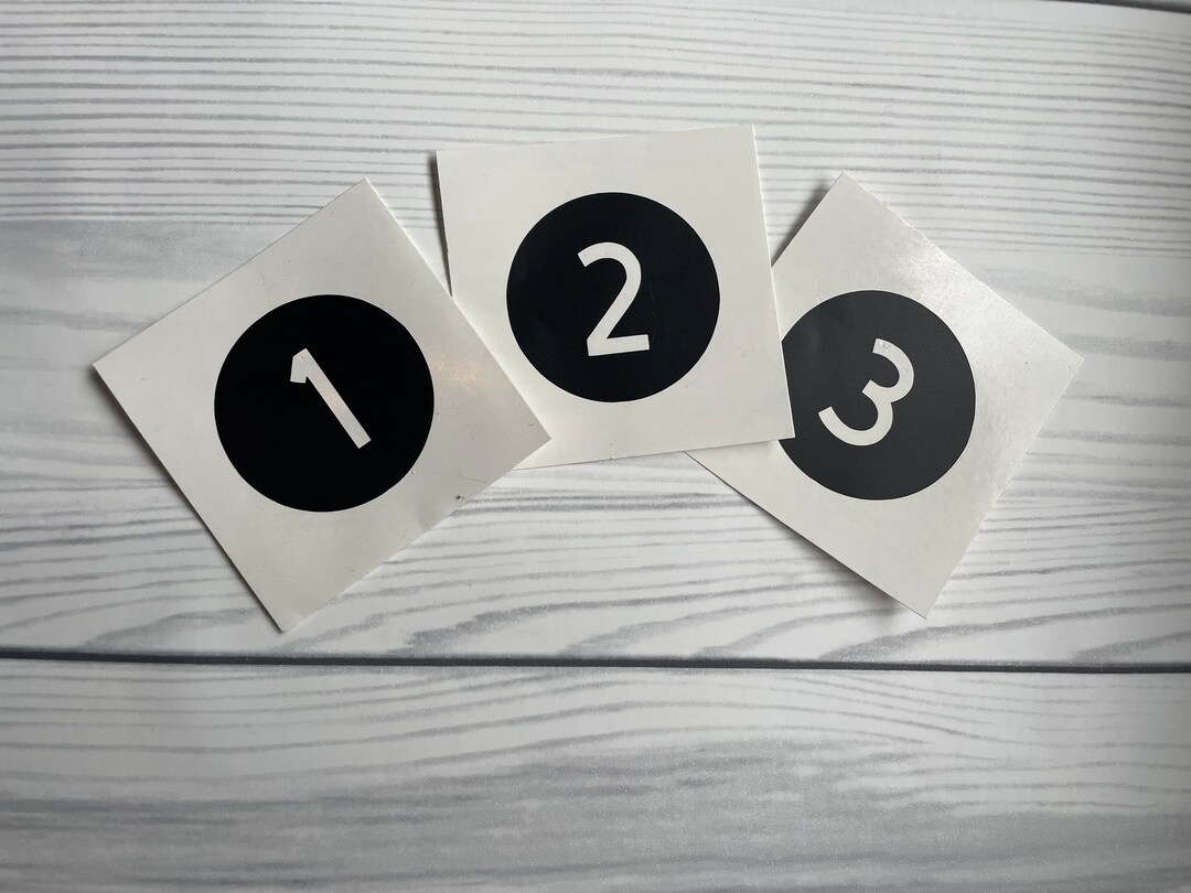 Number Vinyl Floor Decals - Etsy