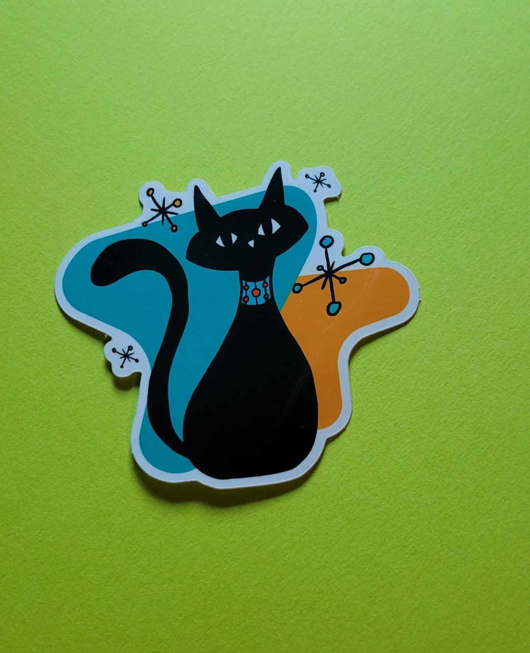 Retro Cat Sticker - Etsy