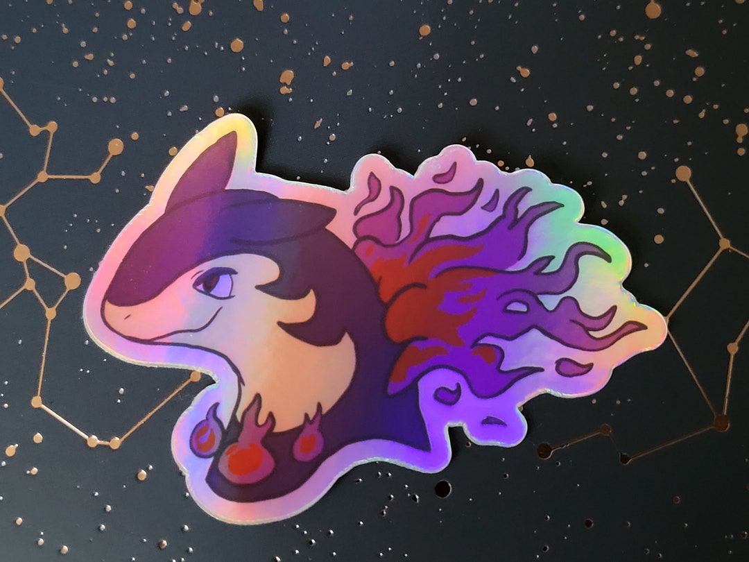 Hisuian Typhlosion Holographic Vinyl Sticker - Etsy