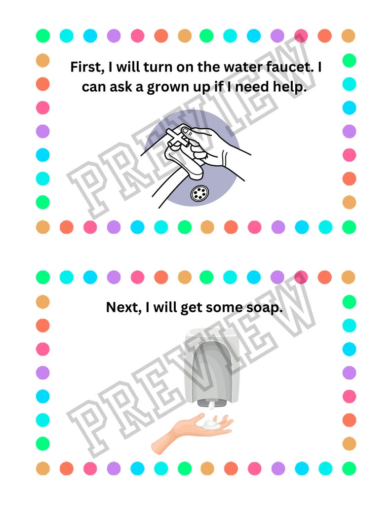 I Can Wash My Hands Social Story for Children, Digital Download, Social ...