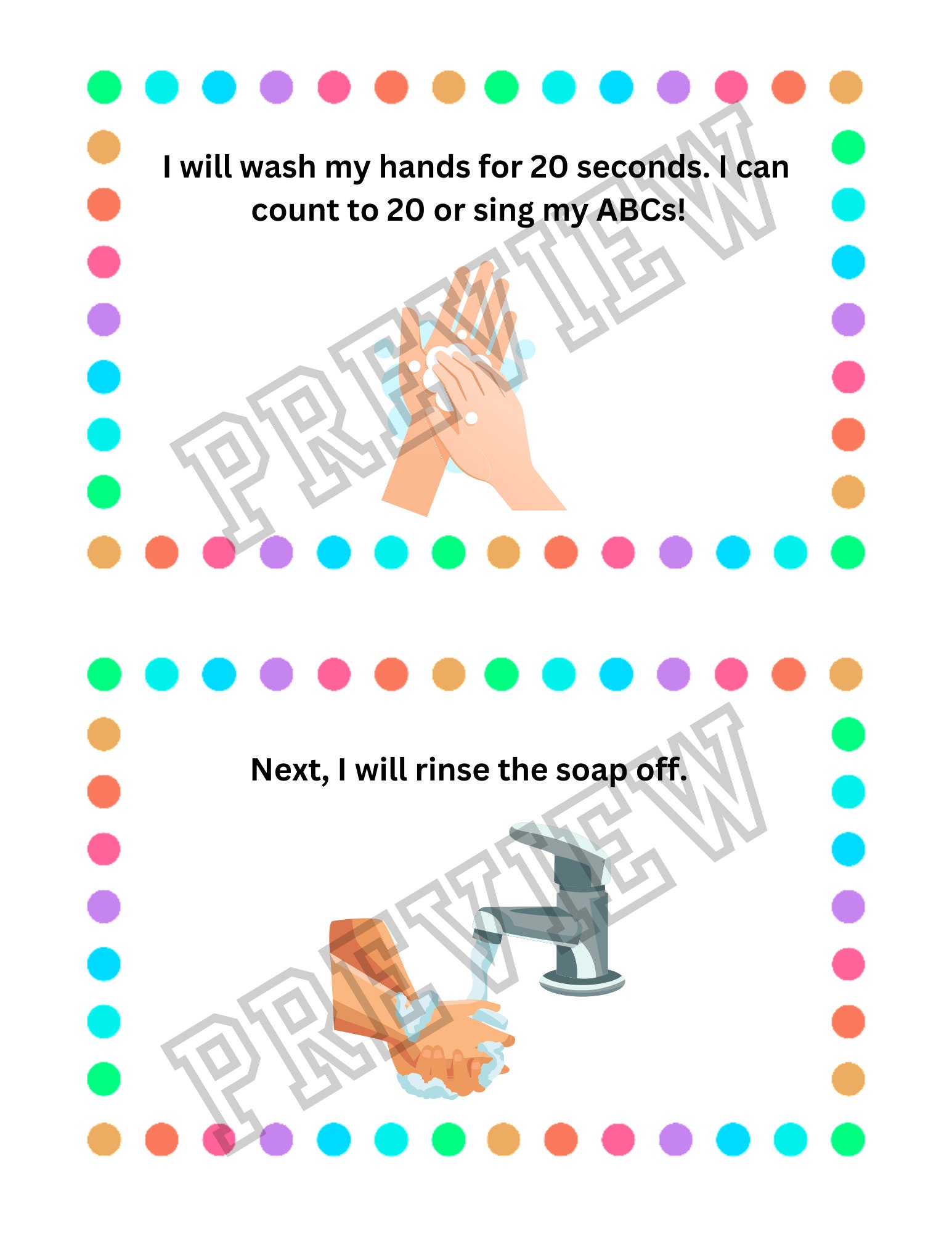 I Can Wash My Hands Social Story for Children, Digital Download, Social ...