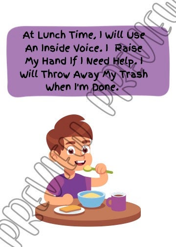 I Can Follow School Rules Social Story for Children, Digital Download ...