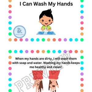I Can Wash My Hands Social Story for Children, Digital Download, Social ...