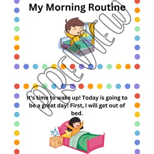 My Morning Routine Social Skills Story for Children, Digital Download ...