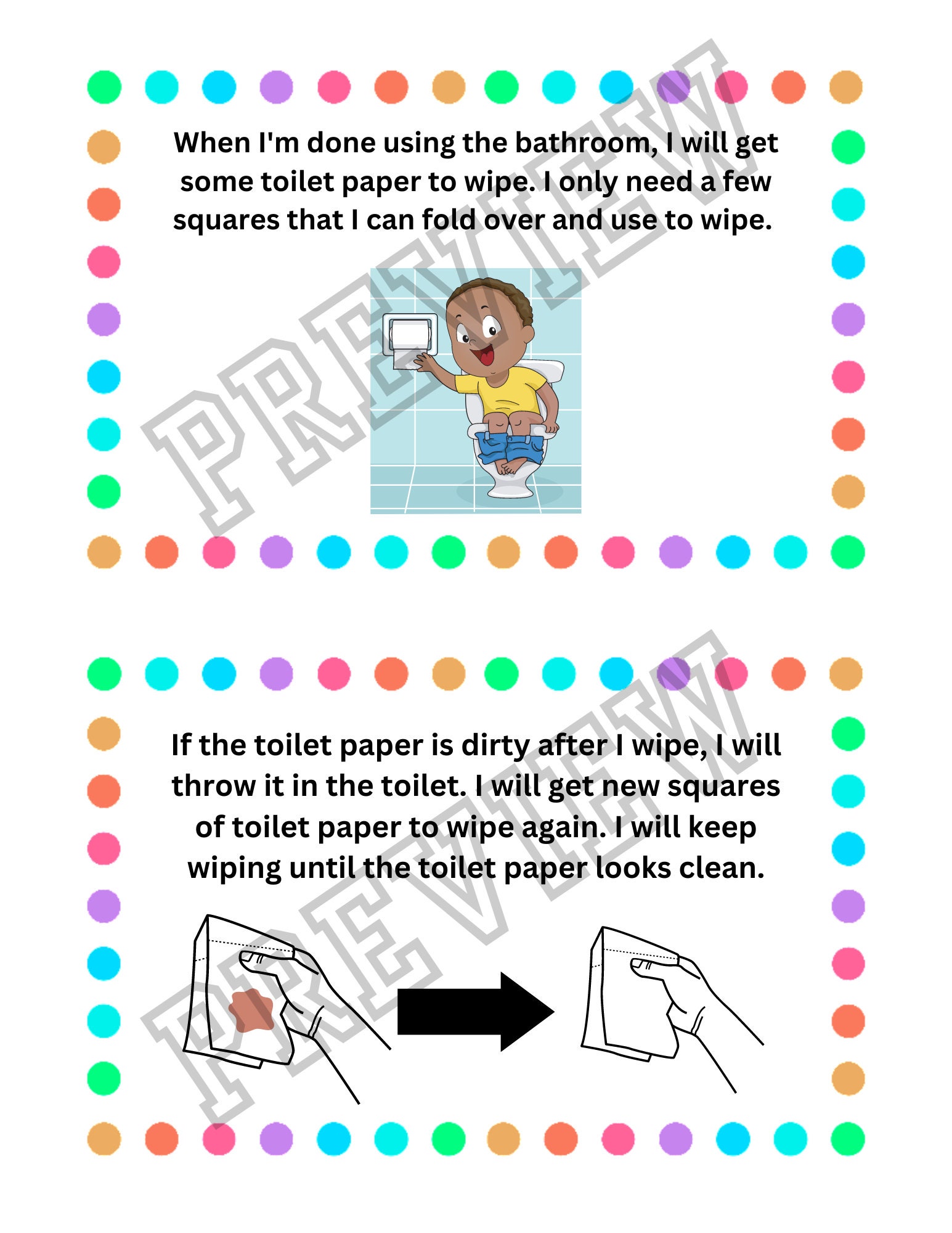 I Can Use the Toilet Social Story for Children, Potty Training, Digital ...