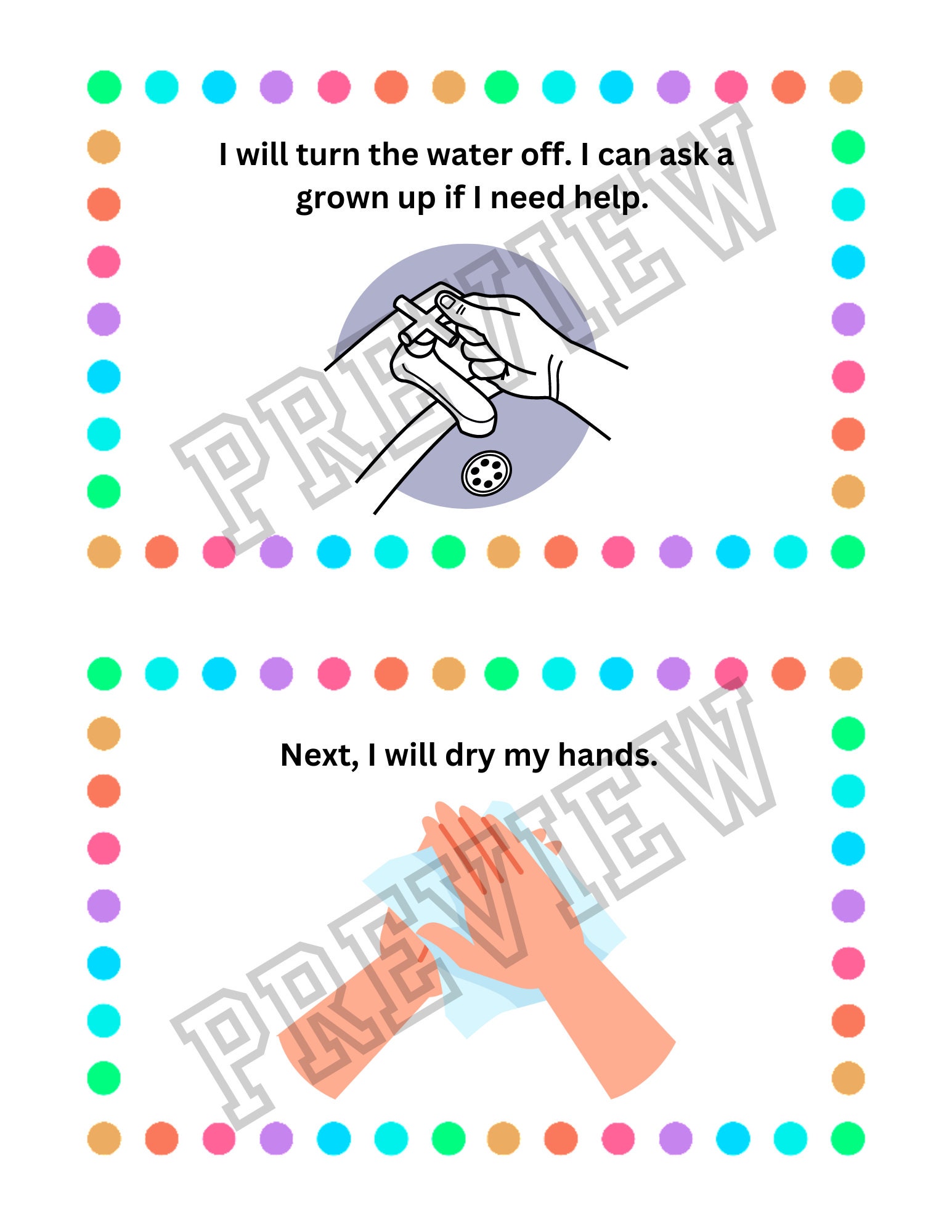 I Can Wash My Hands Social Story for Children, Digital Download, Social ...