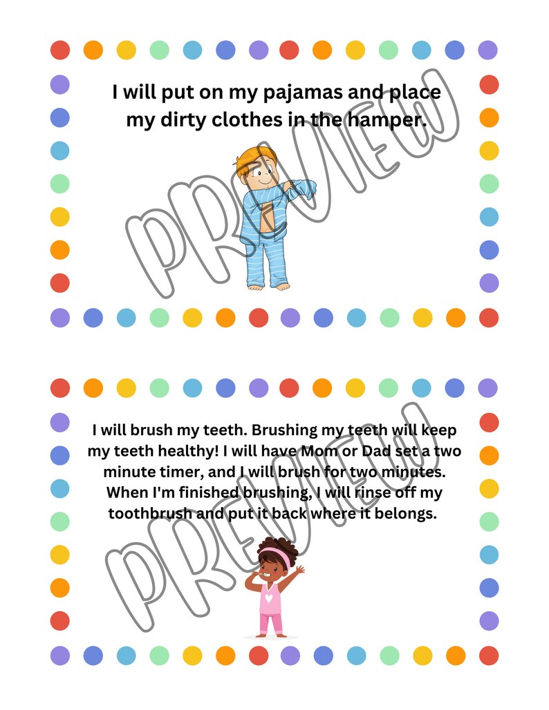 My Bedtime Routine Social Skills Story for Children, Digital Download ...