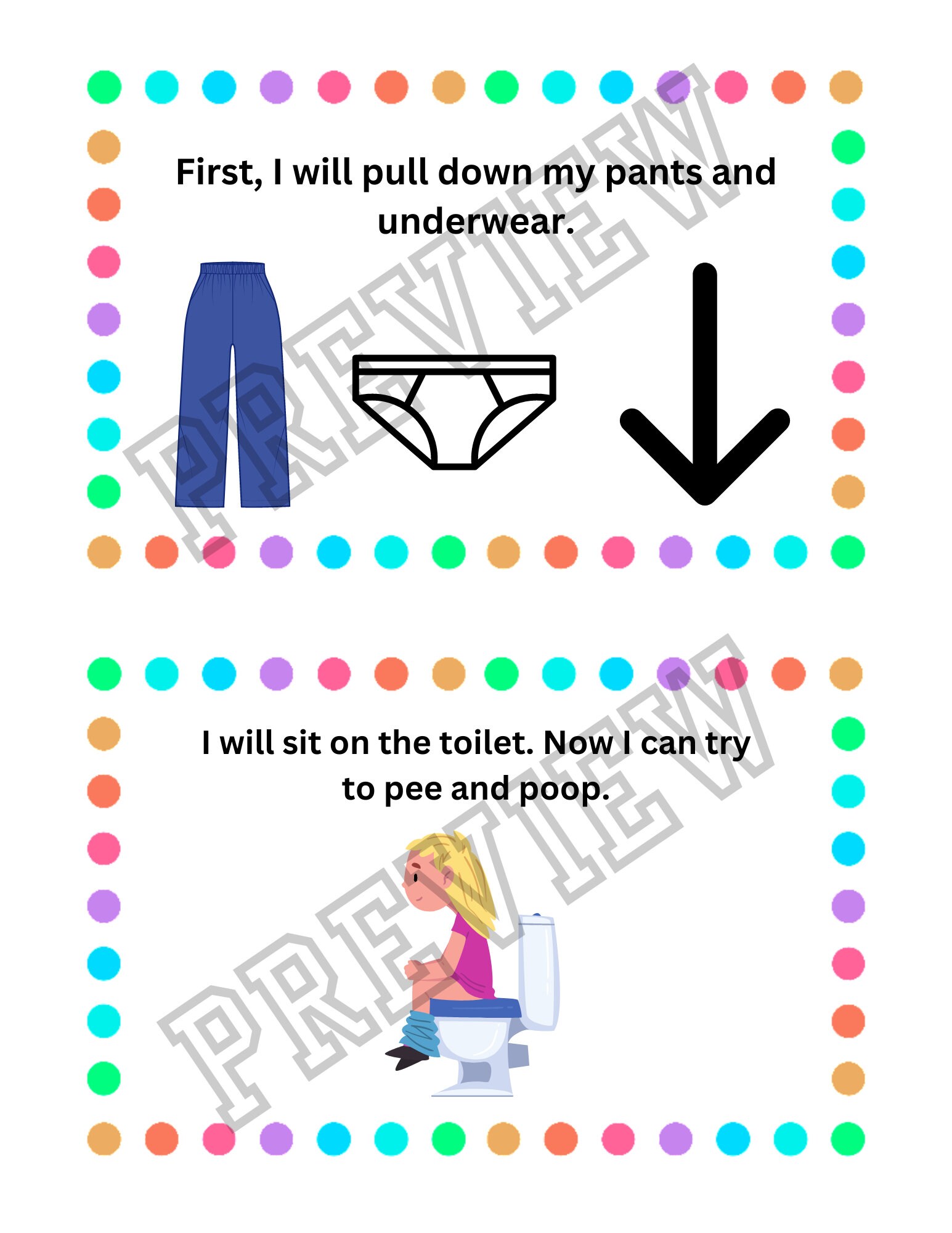 I Can Use the Toilet Social Story for Toileting, Potty Training, Self ...