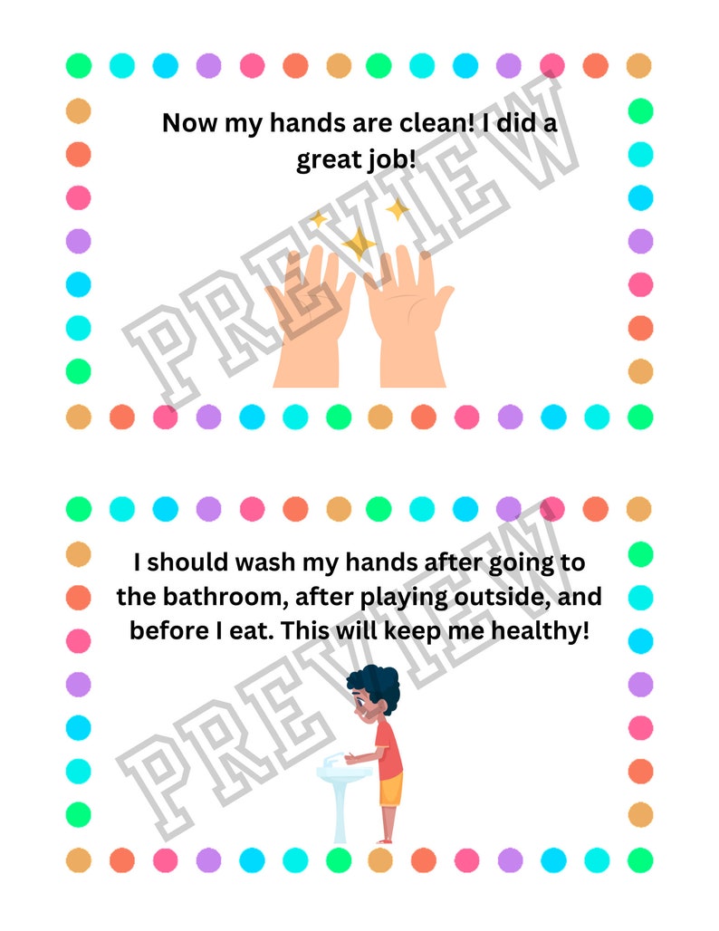 I Can Wash My Hands Social Story for Children, Digital Download, Social ...