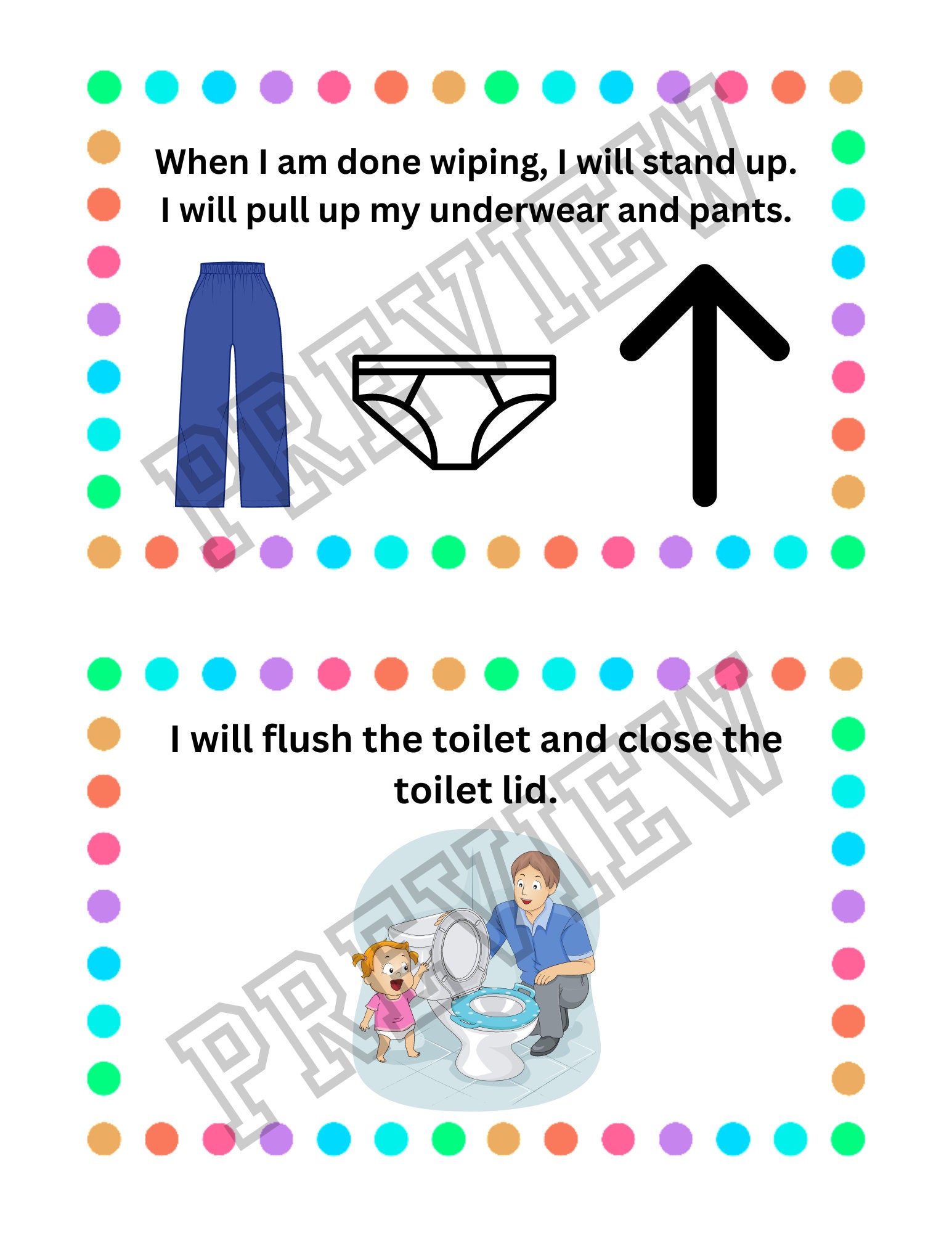I Can Use the Toilet Social Story for Children, Potty Training, Digital ...