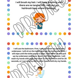 My Morning Routine Social Skills Story for Children, Digital Download ...