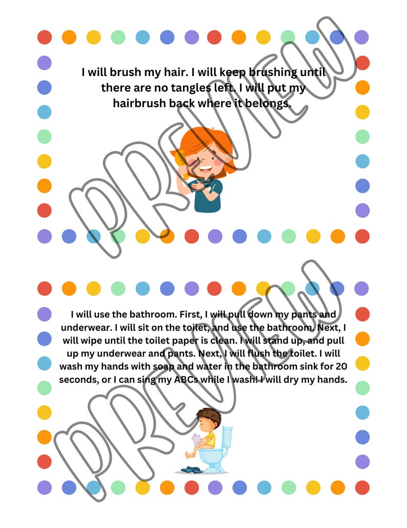 My Morning Routine Social Skills Story for Children, Digital Download ...
