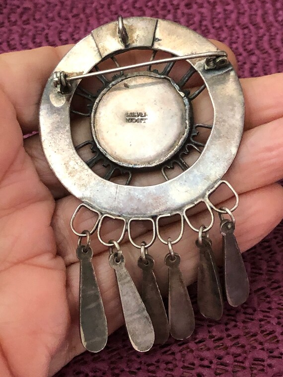 Vintage Mexican Pendant & Brooch Pin in Aztec Design … - Gem