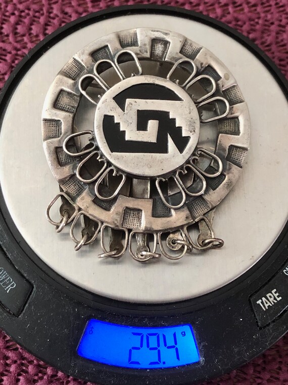 Vintage Mexican Pendant & Brooch Pin in Aztec Design … - Gem