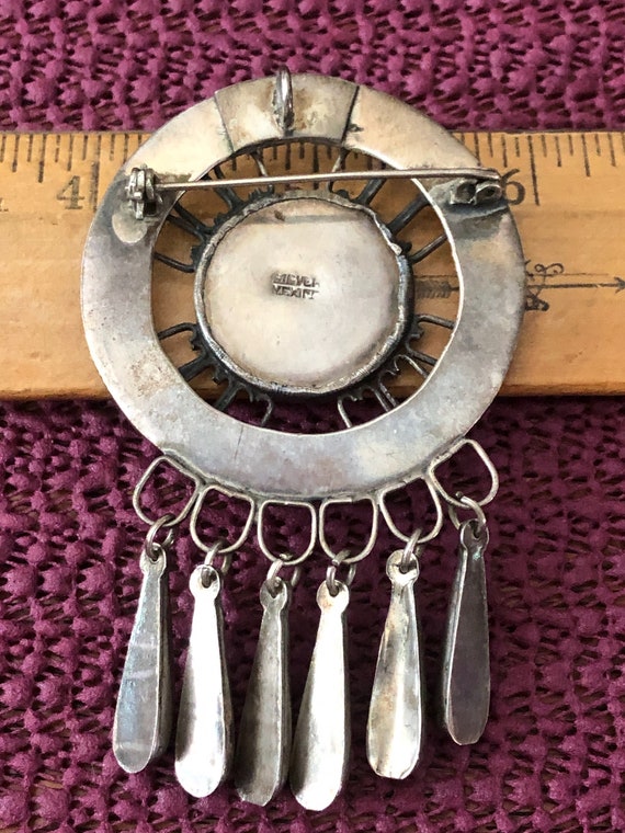Vintage Mexican Pendant & Brooch Pin in Aztec Design … - Gem