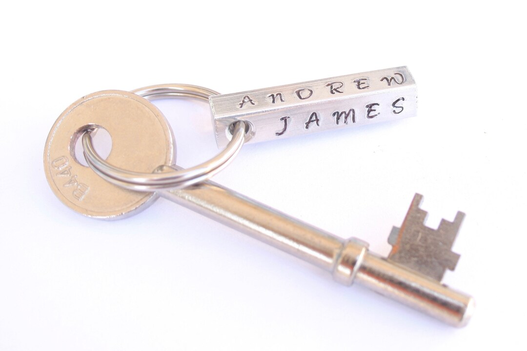 Personalised Name Keyring, Gift for Him, Personalised Gift, Father's ...