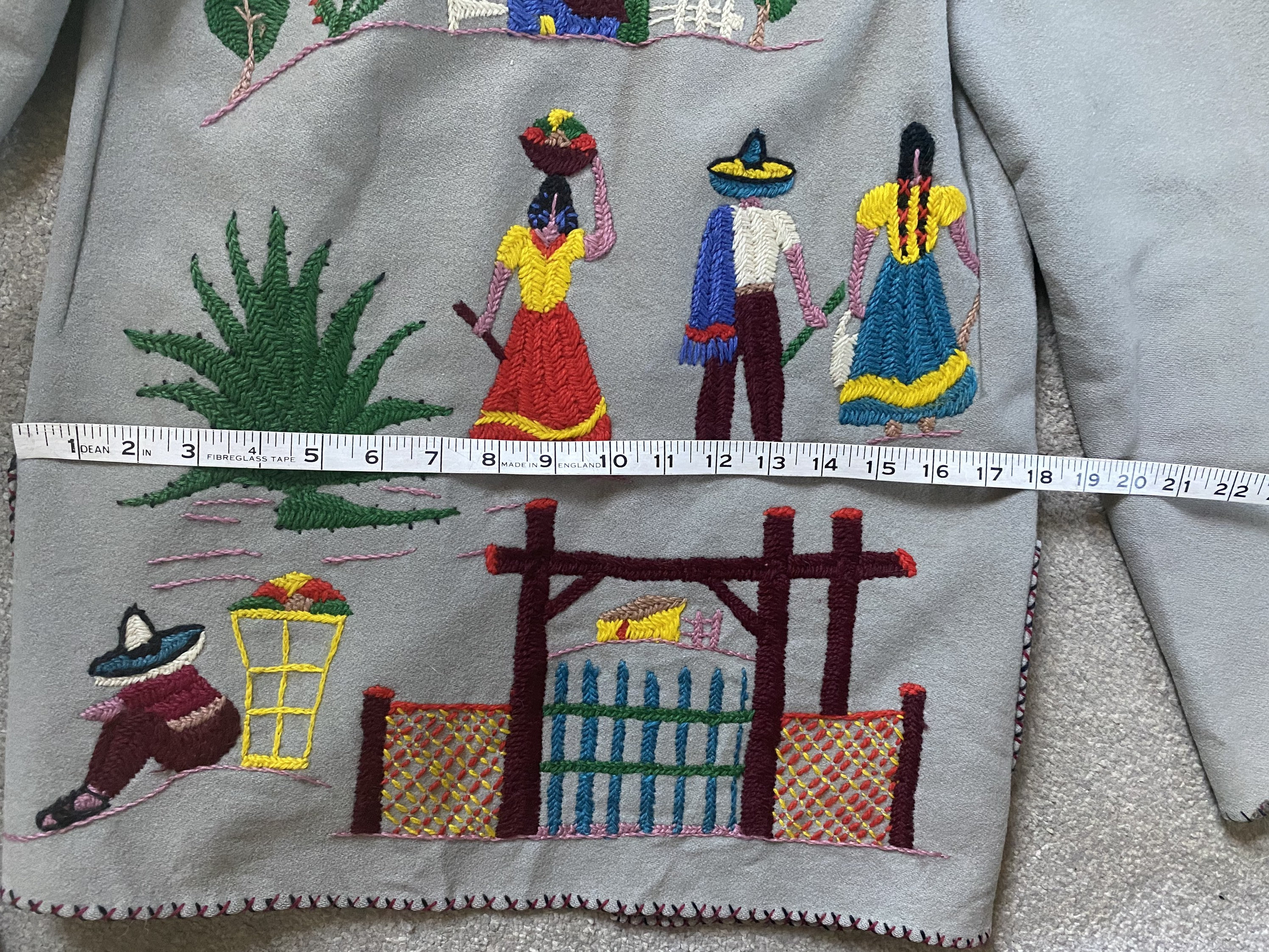 1940s Grey Mexican Tourist Jacket - Etsy