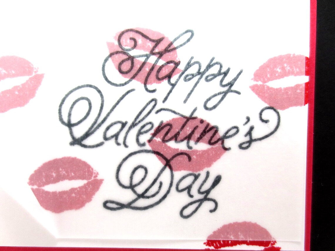 Valentine Kiss Card: Handmade Stampin Up Kiss Card Fun | Etsy