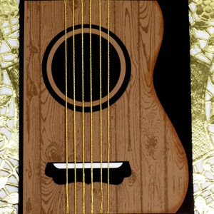 Handmade Guitar Card: Stampin Up, Guitar Strings - Etsy