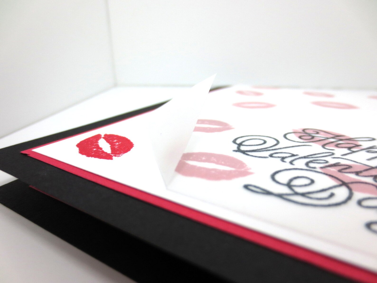 Valentine Kiss Card: Handmade Stampin Up Kiss Card Fun | Etsy
