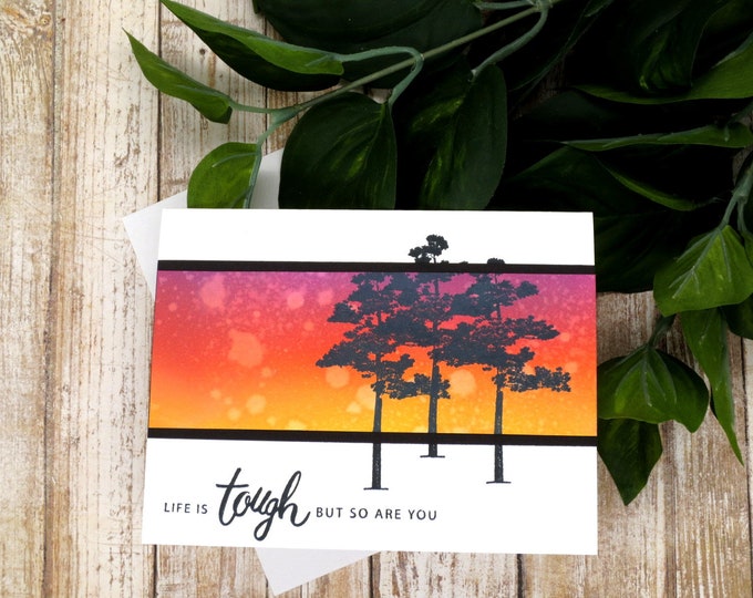 Life is Tough Masculine Card: Stampin Up, Colorful Encouragement Card ...
