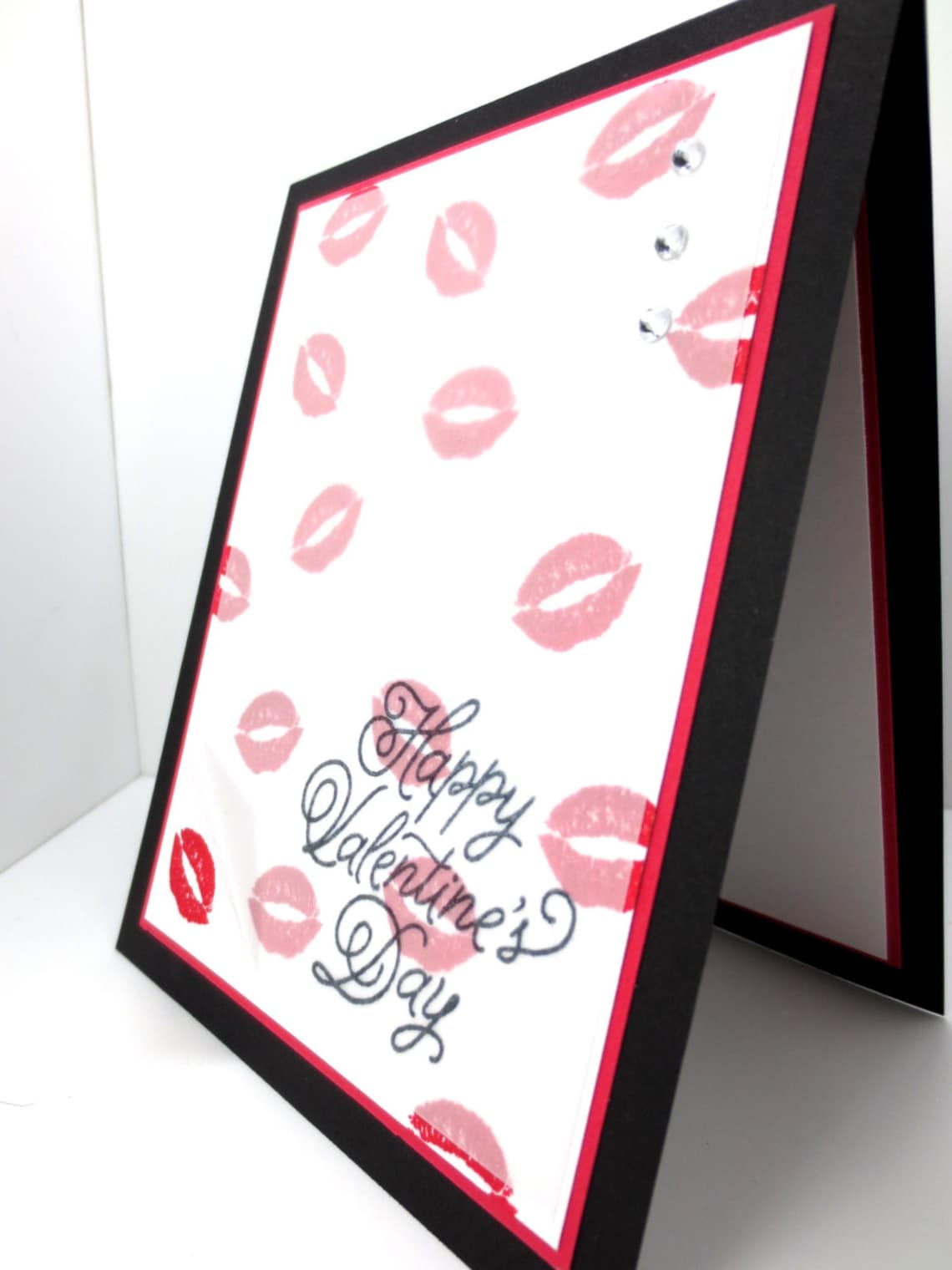 Valentine Kiss Card: Handmade Stampin Up Kiss Card Fun | Etsy