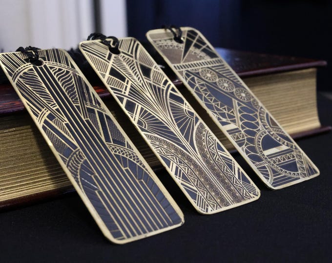Art Deco Brass Bookmarks - Etsy